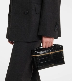 Victoria Beckham Crocodile-embossed Leather Zip Shoulder Bag
