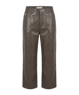 Alberta Ferretti Leather Trousers With Belt Loops