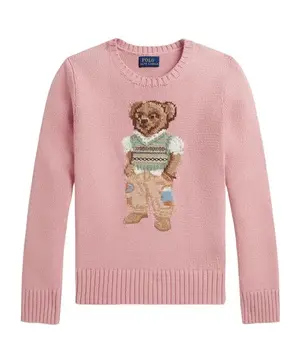 Polo Ralph Lauren Bear Embroidered Sweater - Pink