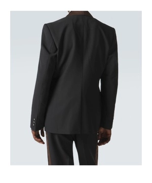 WALES BONNER Alto Satin-trimmed Virgin Wool Blazer