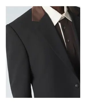 WALES BONNER Alto Satin-trimmed Virgin Wool Blazer