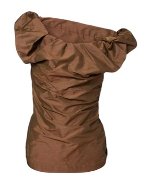 VIVIENNE WESTWOOD Ginnie Off-shoulder Ruffled Top - Brown
