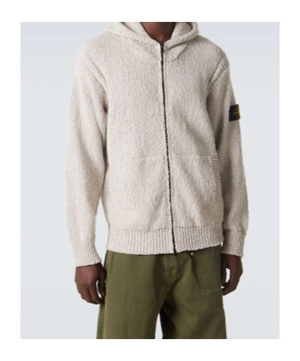 Stone Island Compass Cotton Zip-up Hoodie