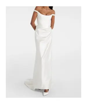 VIVIENNE WESTWOOD Camille Satin Draped Bridal Gown