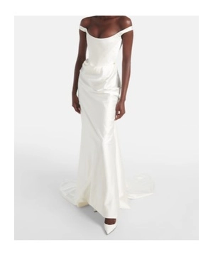 VIVIENNE WESTWOOD Camille Satin Draped Bridal Gown