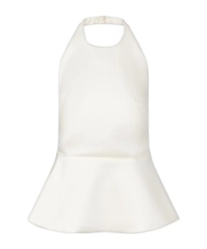 RÓHE Bridal Peplum Halterneck Top - White