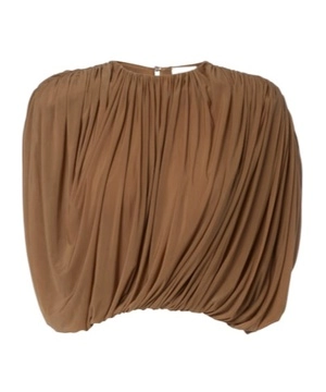 Magda Butrym Draped Jersey Crop Top - Brown