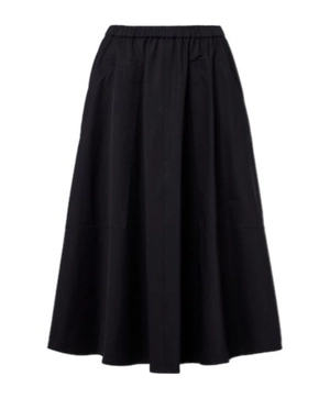 Vince Cotton Midi Skirt - Black