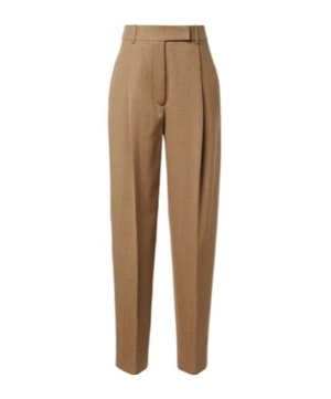RÓHE Daria Wool-blend Tapered Pants - Brown
