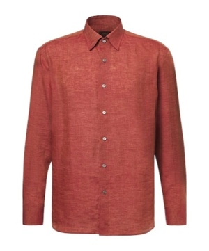 Brioni Linen Shirt - Brown
