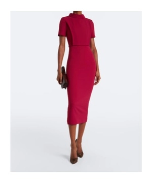 Roland Mouret Cady Midi Dress - Red