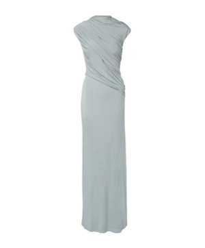 Tove Saffron Draped Jersey Maxi Dress - Gray