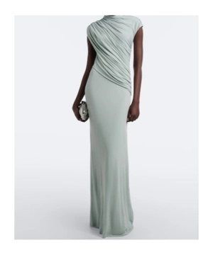 Tove Saffron Draped Jersey Maxi Dress