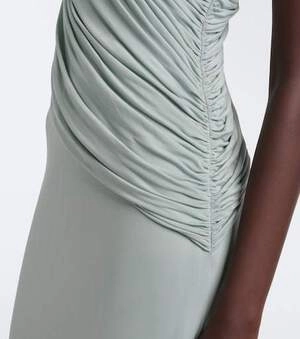 Tove Saffron Draped Jersey Maxi Dress