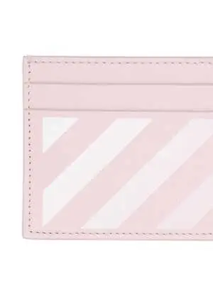 Off-White Leather Stripes Cardholder
