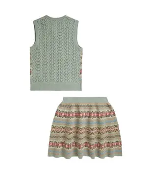 Ralph Lauren Pointelle-knit Skirt Set