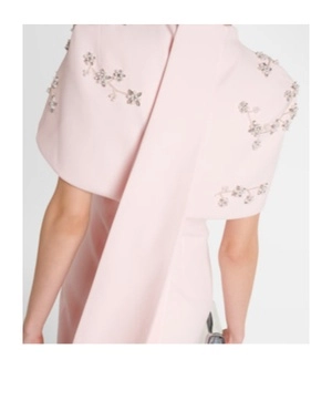 SAFIYAA LONDON Embellished Caped Crêpe Gown