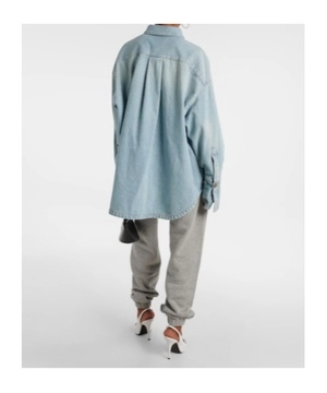 Attico Asymmetric Denim Shirt