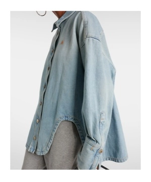 Attico Asymmetric Denim Shirt