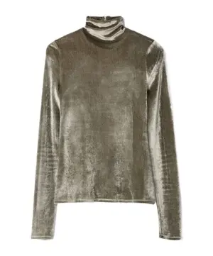 LEMAIRE Fitted Stand-collar Top With Long Sleeves - Green