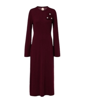 Jardin Des Orangers Embellished Wool And Cashmere Sweater Dress - Brown
