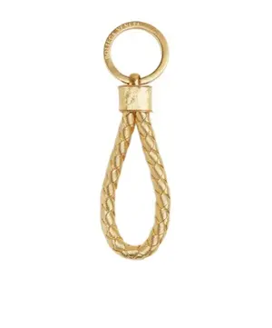 Bottega Veneta Intreccio Key Ring - Golden
