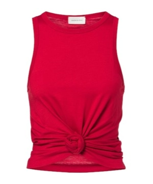 Magda Butrym Cropped Cotton-blend Top - Red
