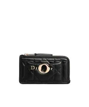 Dior Milly-la-foret Cosmos Zipped Card Holder - Black