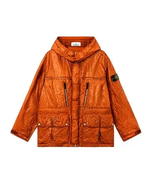 Stone Island Hooded Jacket - Orange