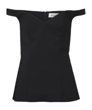 RÓHE Off-shoulder Top - Black