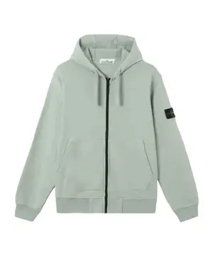 Stone Island Zip-up Hoodie - Green