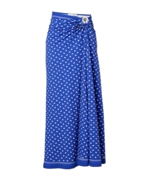 Christopher Esber Ruched Orbit Bandana Maxi Skirt - Blue