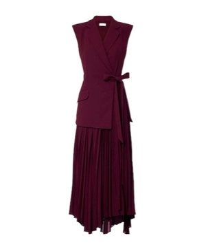 Simkhai Helena Crepe Midi Dress - Brown