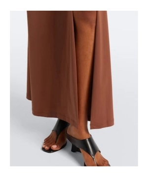 Christopher Esber Gathered Jersey Maxi Skirt With Metallic Embellishment