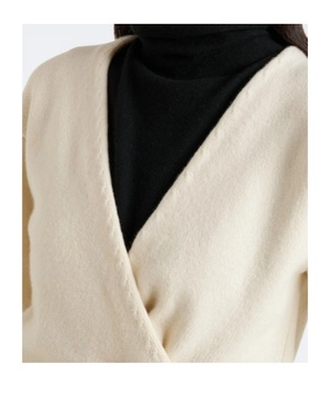 RÓHE Wool And Cashmere Wrap Cardigan With Safety Pin Detail