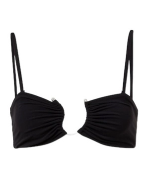 Christopher Esber Gathered Bikini Top - Black