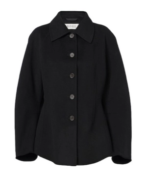 RÓHE Logo Coat - Black