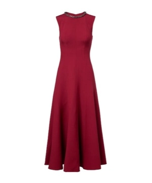 Roland Mouret Embellished Wool And Silk Midi Dress - Red