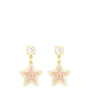 Dior Petit Cd Lucky Baroque Earrings - Yellow