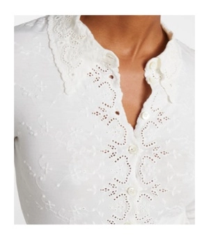 Magda Butrym Embroidered Cotton-blend Bodysuit