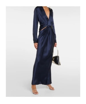Christopher Esber Triquetra Twist Silk Maxi Dress