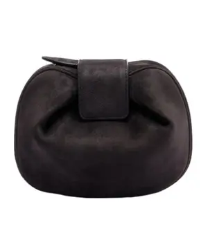 Gabriela Hearst Demi Suede Clutch - Black