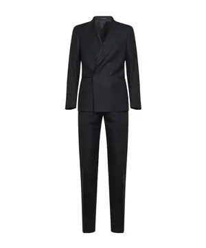 Tagliatore Double-breasted Tailored Suit - Black