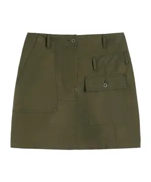 Max Mara Water-repellent Canvas Mini Skirt Kaki - Khaki