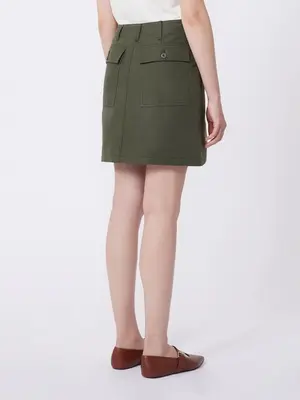 Max Mara Water-repellent Canvas Mini Skirt