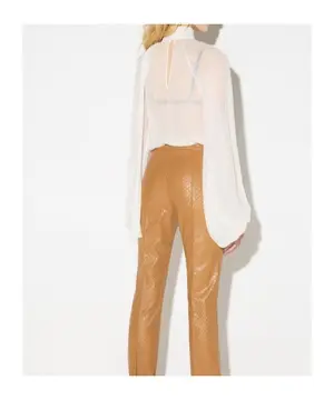 Elisabetta Franchi Bodysuit In Crepon Fabric With Sash