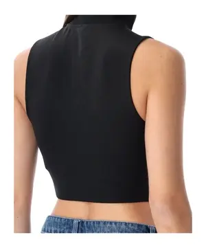 ADIDAS ORIGINALS Zip-up Cropped Top