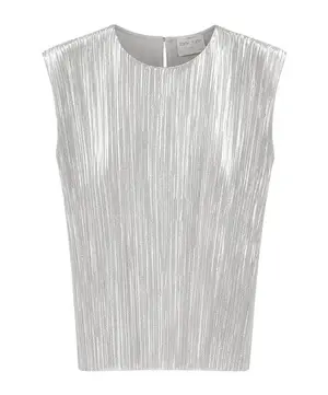 FORTE_FORTE Pleated Knitted Cover-up - Gray