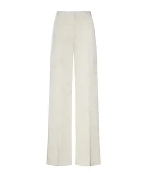 FORTE_FORTE The Lotus Fluid Jacquard High Waist Pants - Ivory