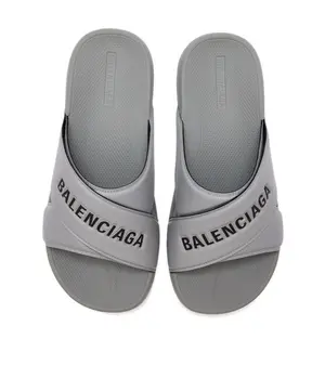 Balenciaga Logo-embossed Crossover-strap Slippers